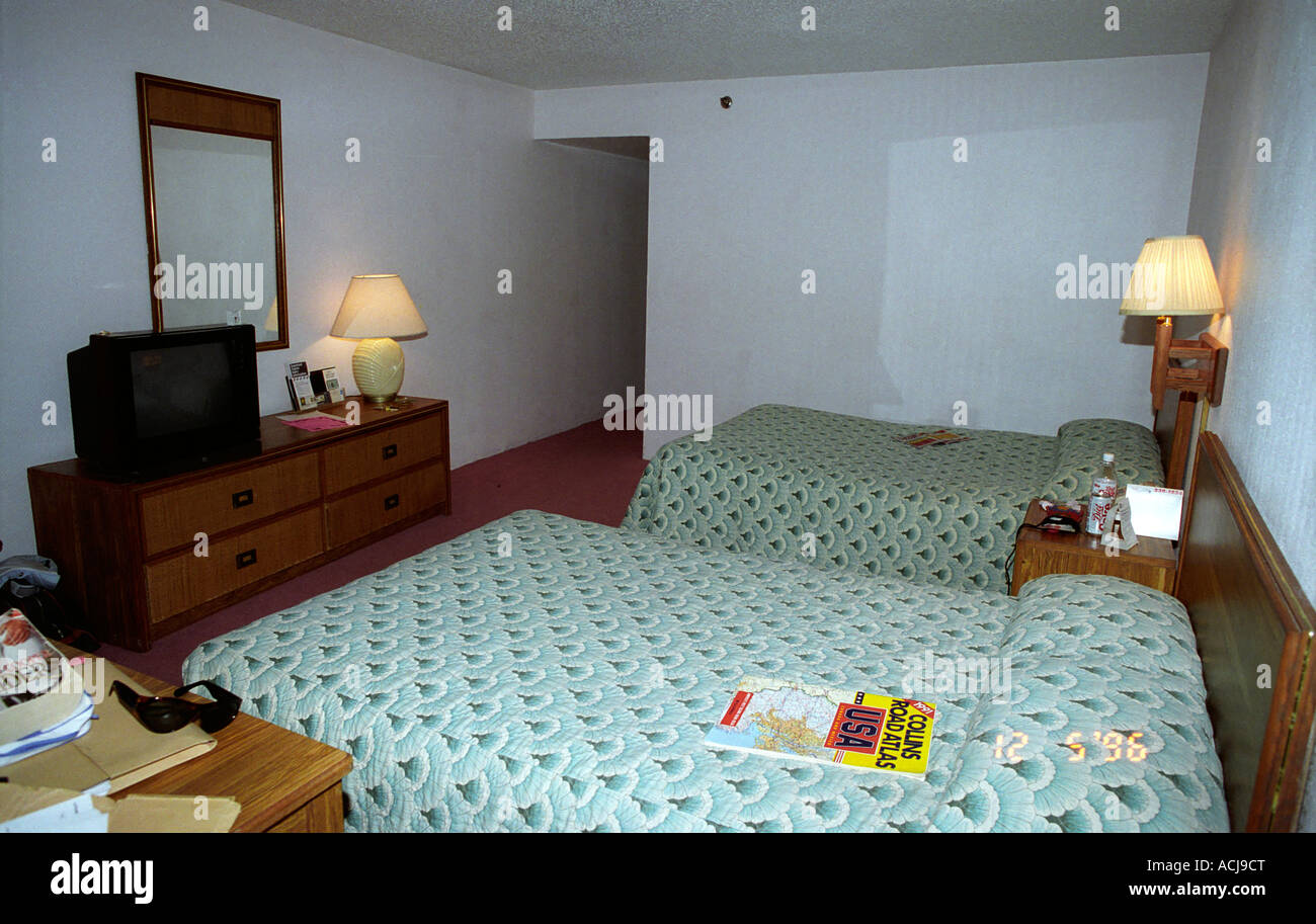 A Florida motel hotel bedrrom Stock Photo - Alamy