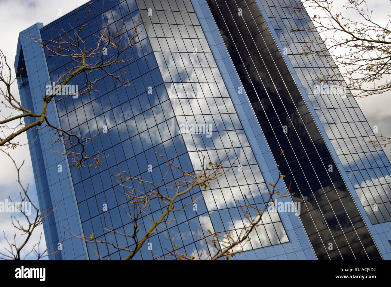 Reflective mirror glass office building Architectural design of ...