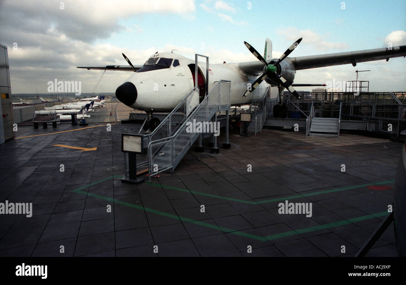 Static aircraft display at UK airport Stock Photo - Alamy