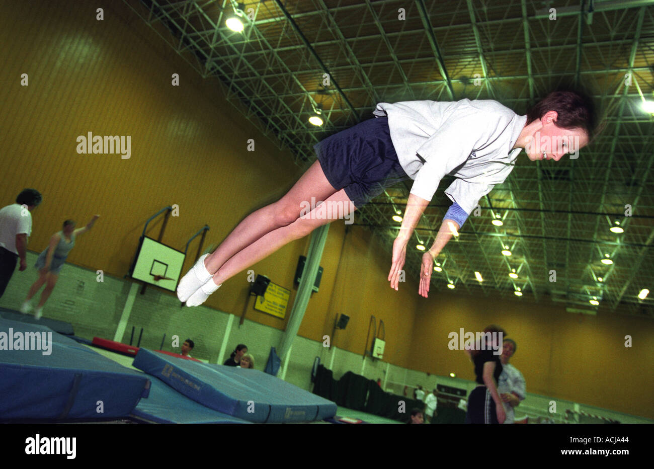 Trampolining indoor hi-res stock photography and images - Alamy