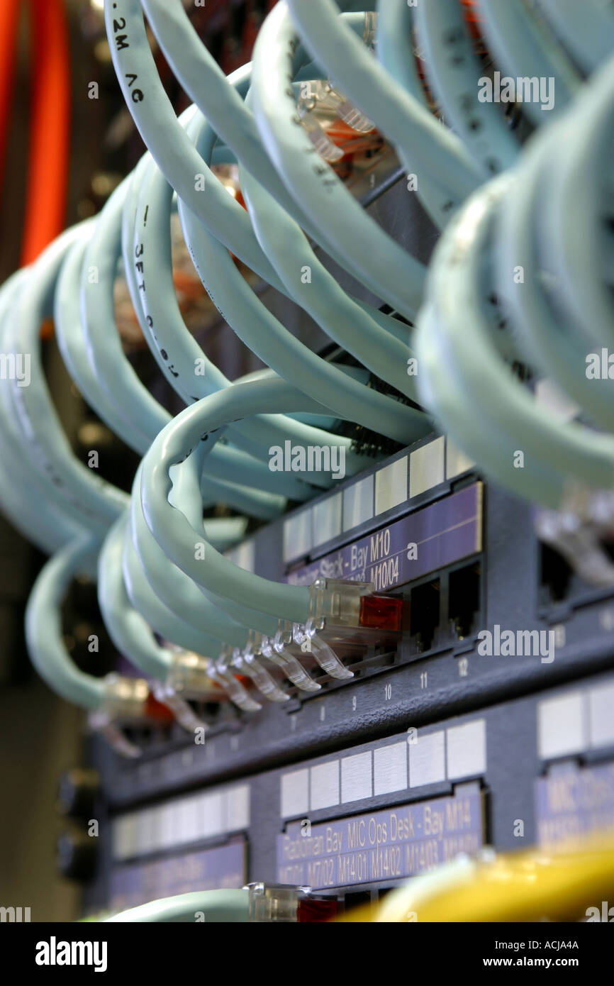 Computer network cabling Stock Photo - Alamy