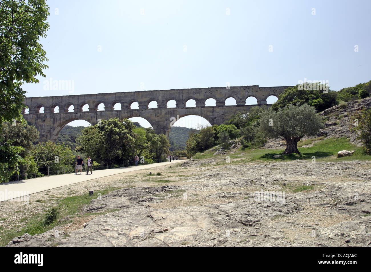 Am Pont du Gard Stock Photo - Alamy