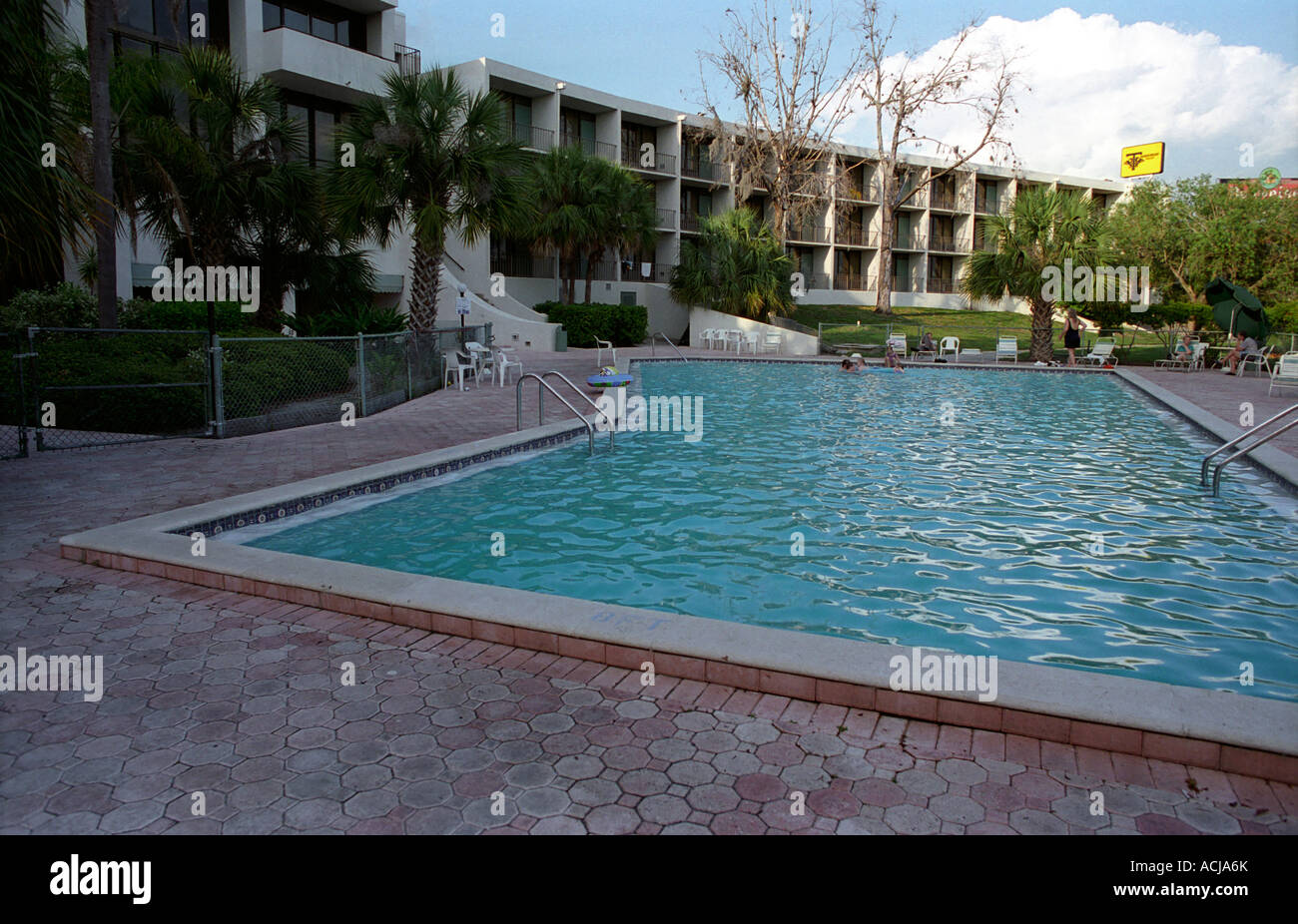 Swimming pool in a Florida motel Stock Photo - Alamy