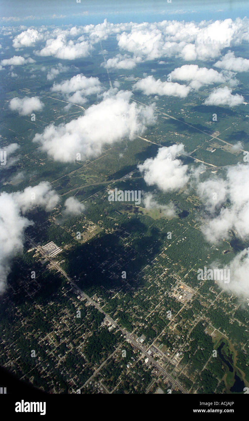 Aerial view from aeroplane flying over Florida USA Stock Photo - Alamy
