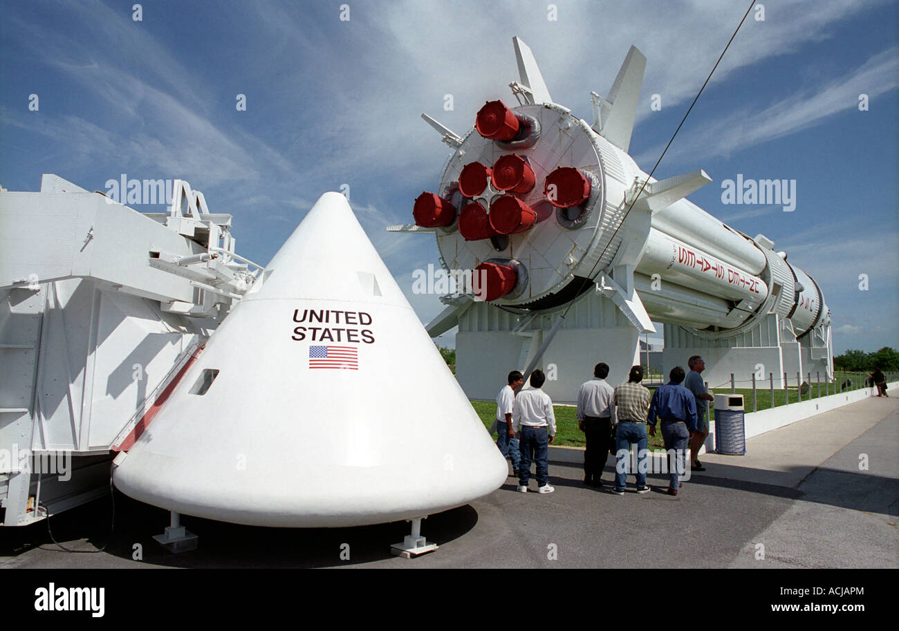 Rockets and other space hardware in the rocket garden of the Kennedy ...