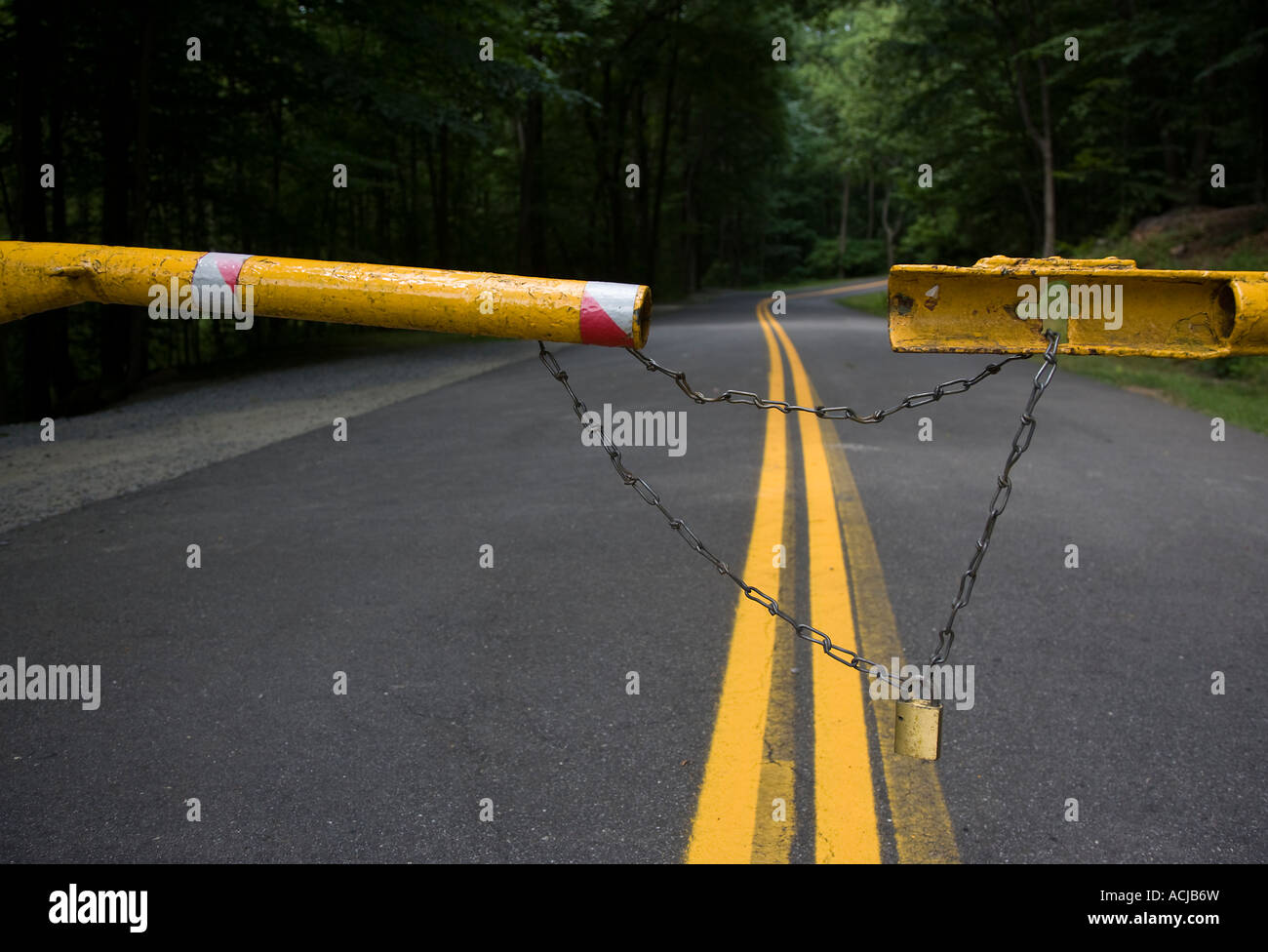 Country road closed to traffic Stock Photo - Alamy