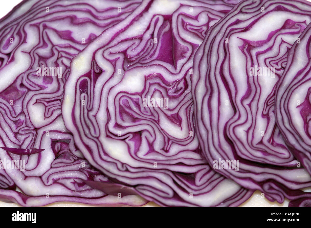 Red cabbage patterns Stock Photo - Alamy