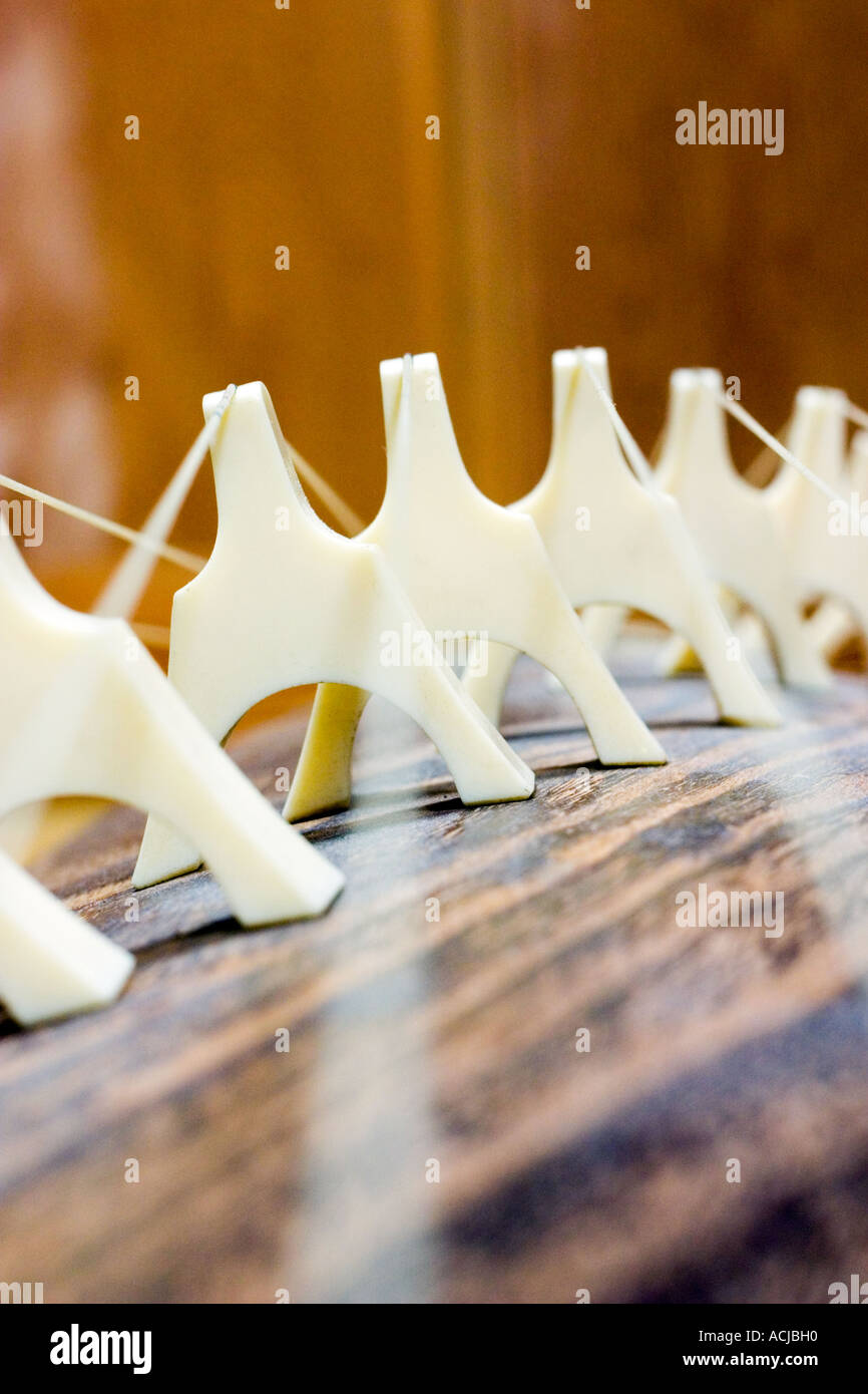 Koto bridges holding the strings Stock Photo - Alamy