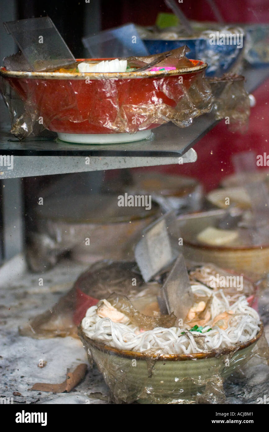Old noodle display in deserted store Stock Photo - Alamy