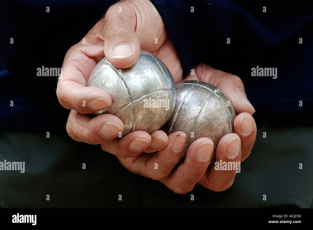 Hands with Boule balls Stock Photo - Alamy