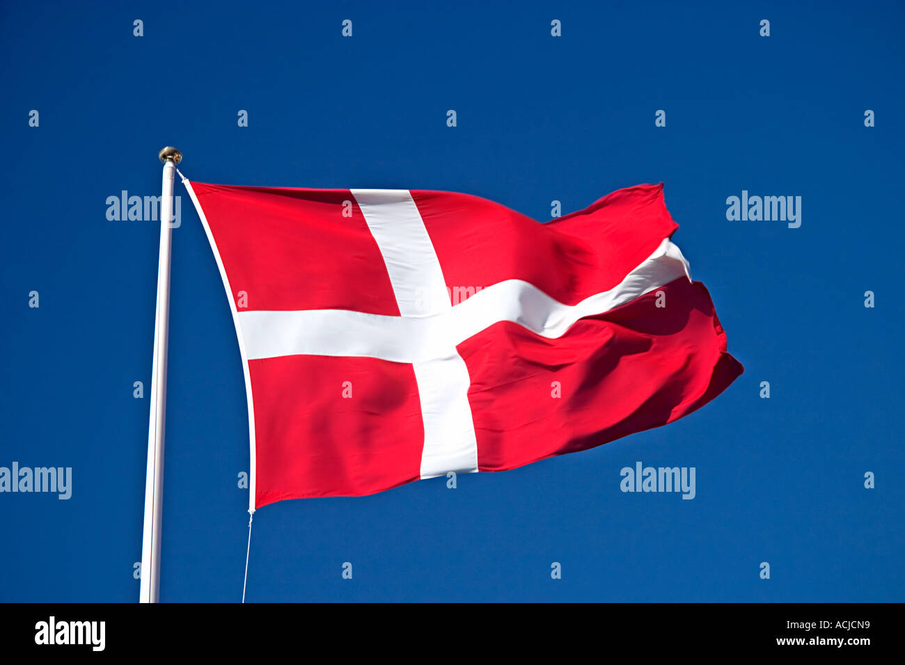 The Danish Flag Dannebrog Stock Photo - Alamy