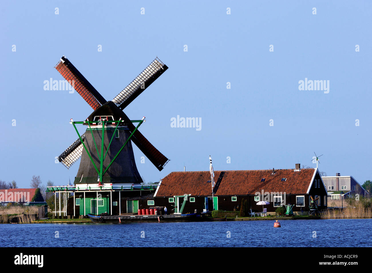 Windmills open air museum zaanse schans hi-res stock photography and ...