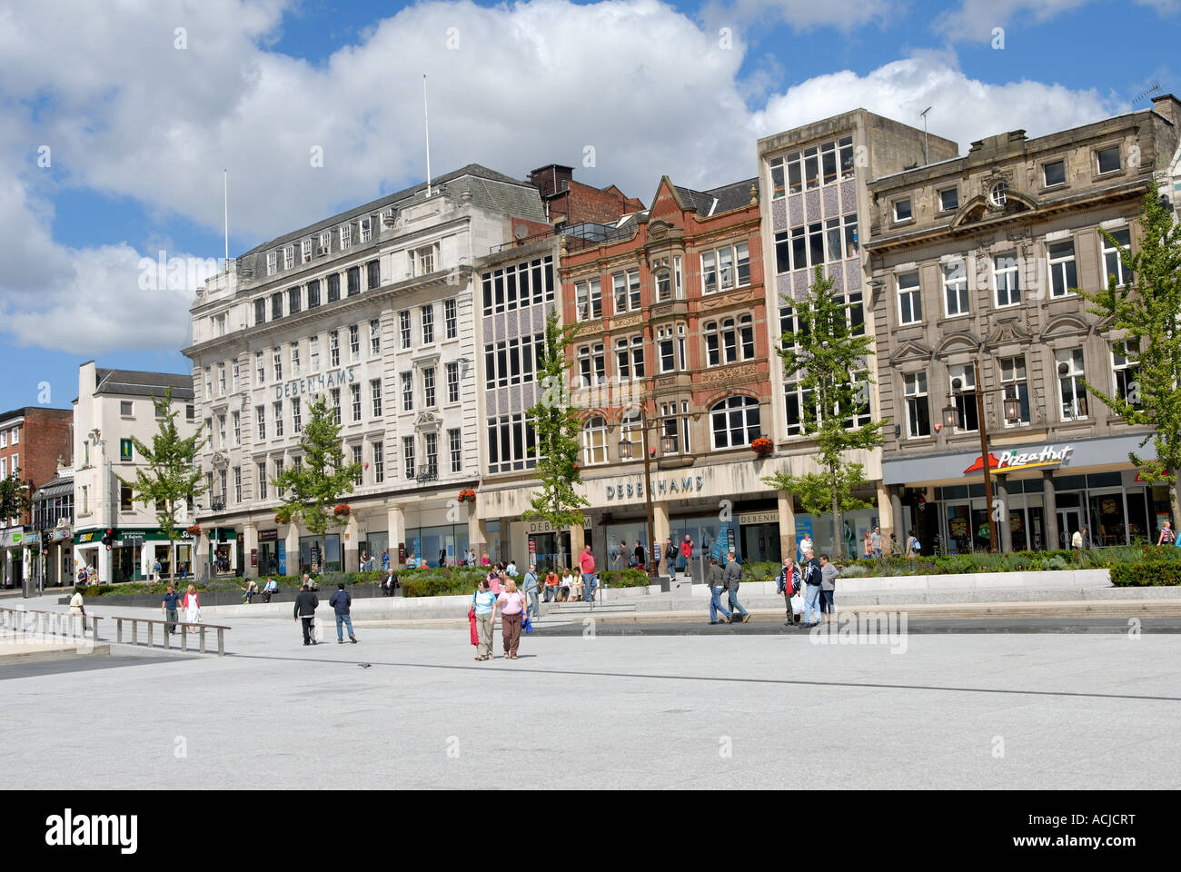 The new nottingham market square Stock Photo - Alamy