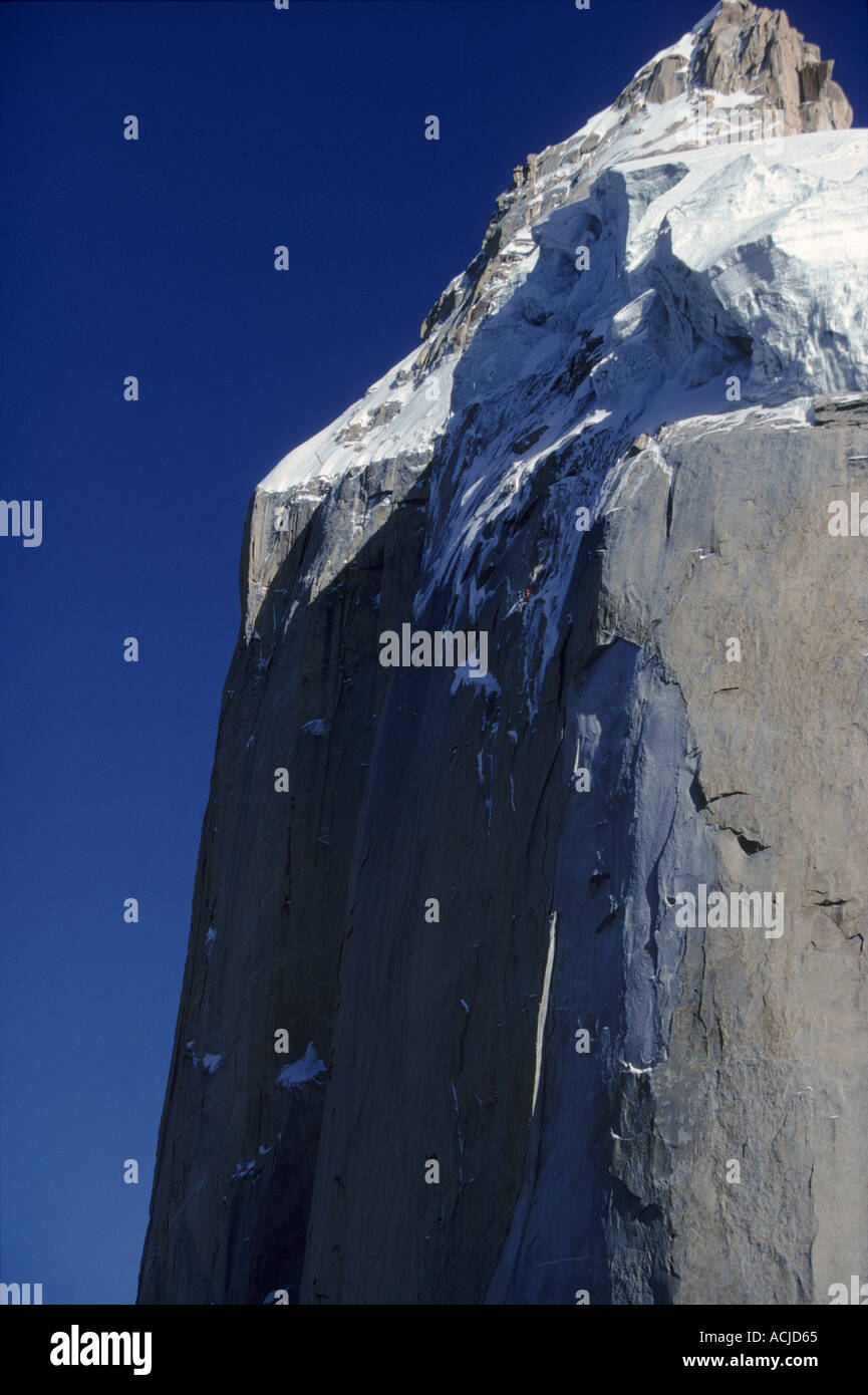 Base jumpers on Great Trango Pakistan Stock Photo - Alamy