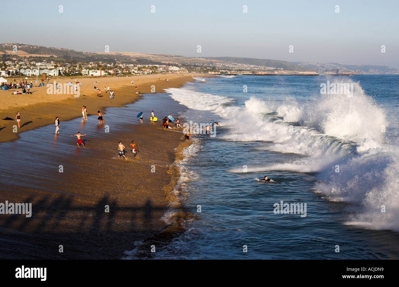 Balboa Peninsula Beach Pier Newport Beach High Resolution Stock ...