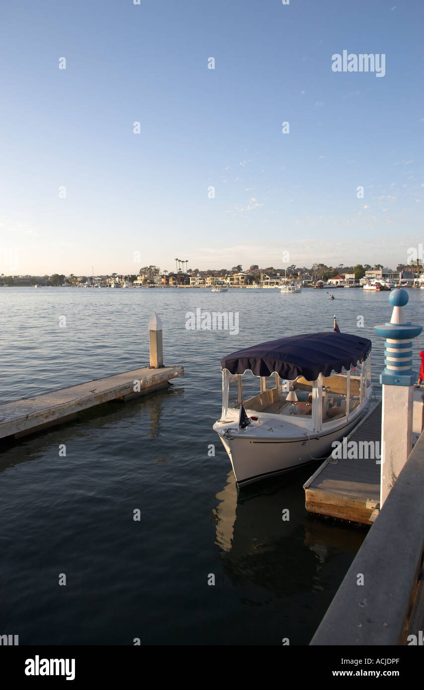 A view of Newport Bay from Balboa peninsula, Newport Beach, California ...