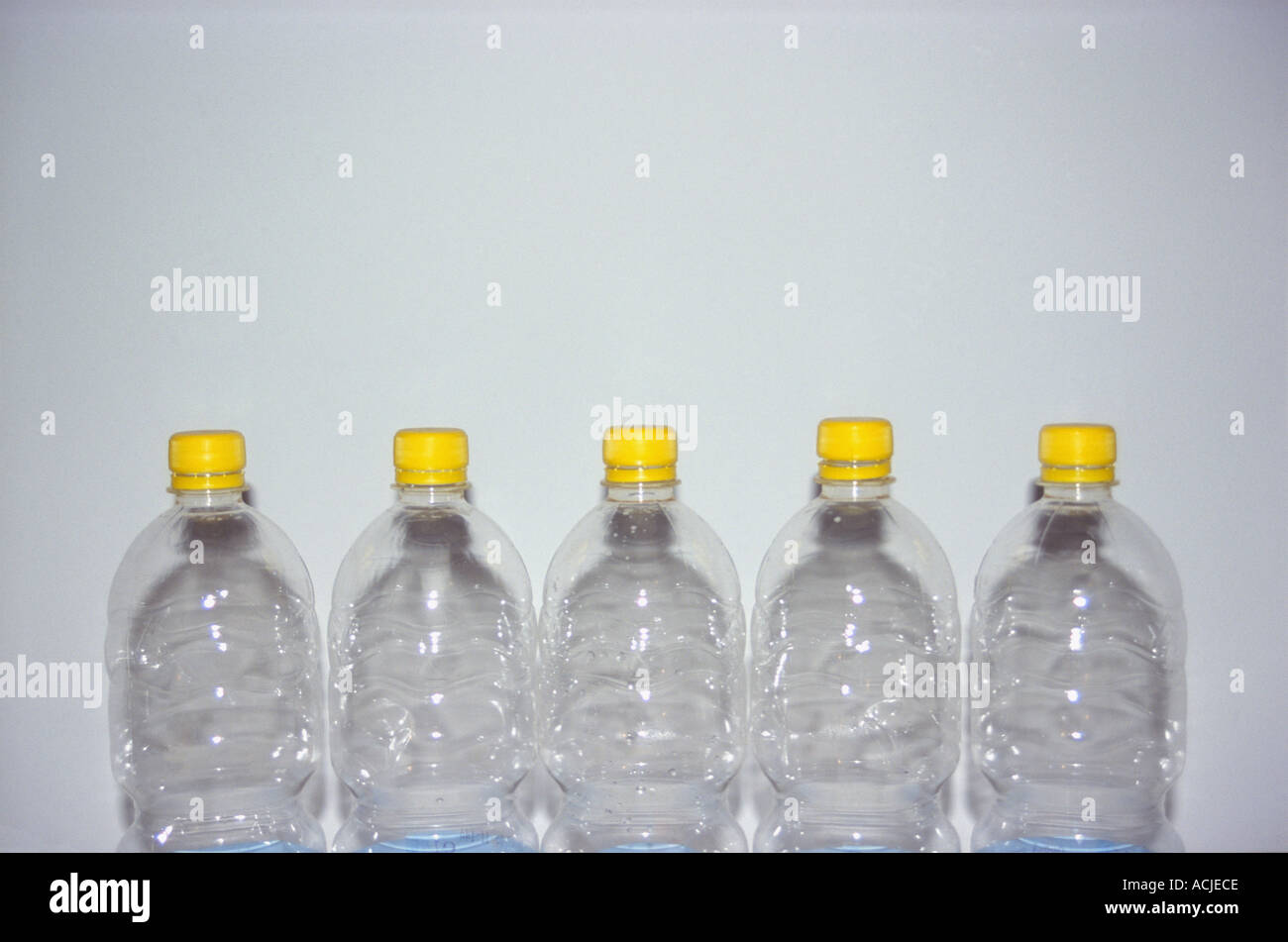 Five plastic bottles Stock Photo - Alamy