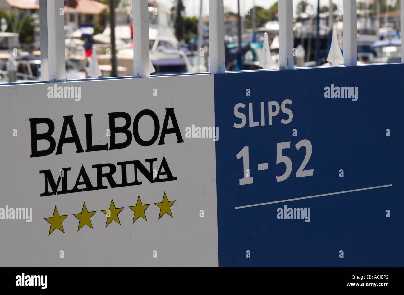 Balboa marina sign, Newport Beach, California, USA Stock Photo - Alamy