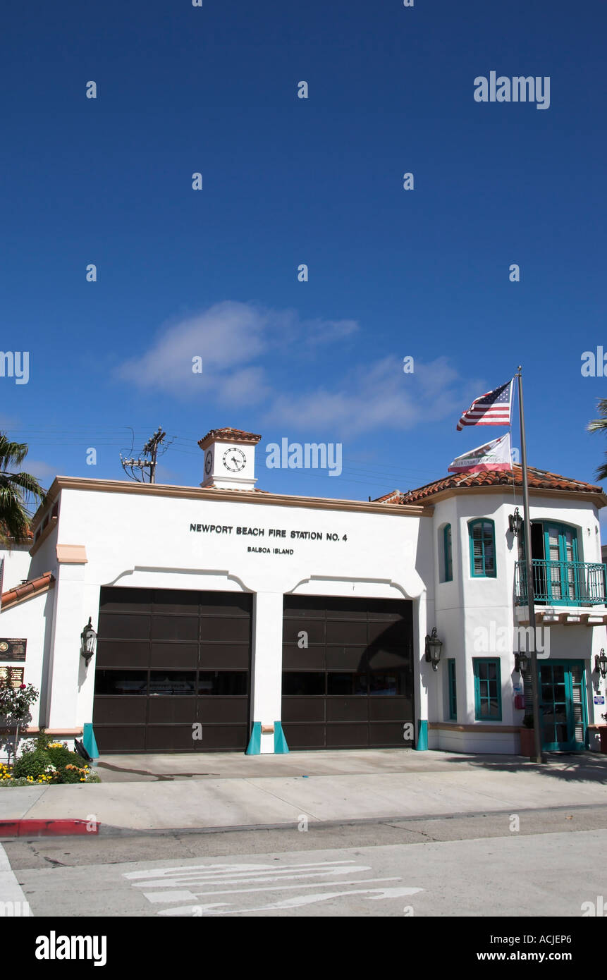 Balboa Island fire station, Newport Beach, California, USA Stock Photo ...