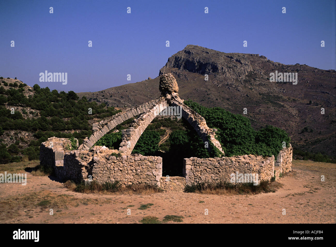 Snow well Sierra Mariola Alicante Spain Europe Stock Photo - Alamy