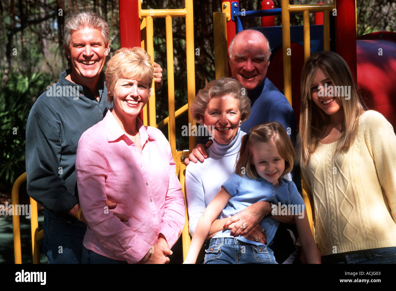 Authentic family of four generations ages 72 48 25 and 6 Stock Photo ...