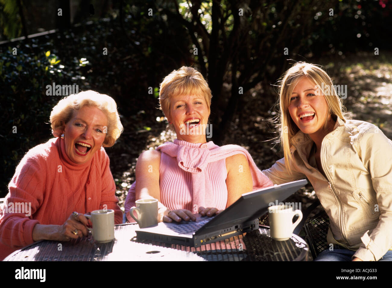 Authentic family of five generations ages 97 72 48 25 and 6 Stock Photo ...