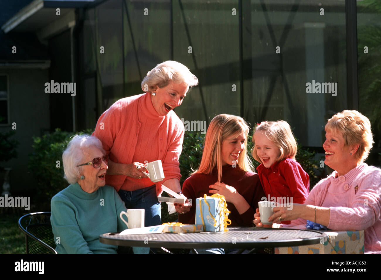 Birthday party Authentic family of five generations ages 97 72 48 25 ...