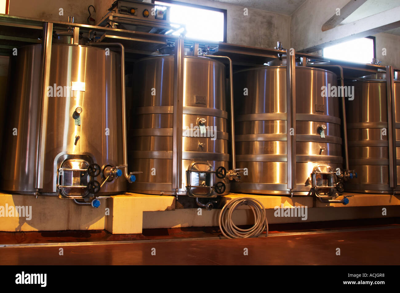 Stainless steel fermentation tank chilled temperature controlled giving ...