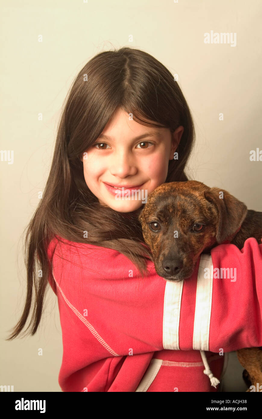 Girl with staffy hi-res stock photography and images - Alamy