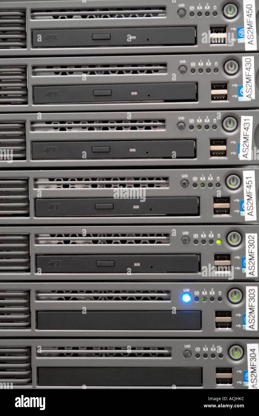 HP Proliant 1U rack mounted servers Stock Photo - Alamy