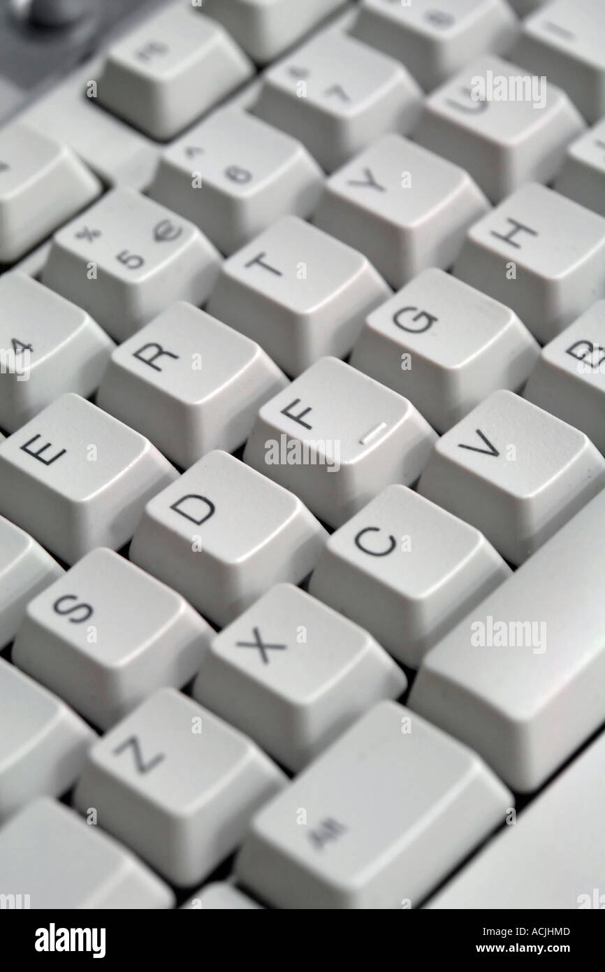 QWERTY Computer keyboard closeup Stock Photo - Alamy
