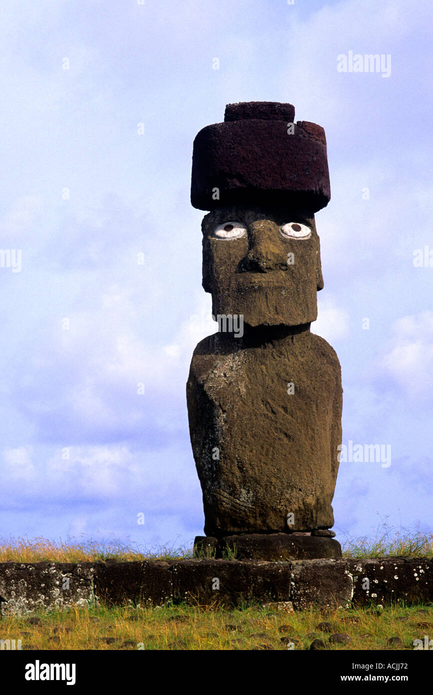 Tahai Platform Moai Statue Abstracts Easter Island during Tapati ...