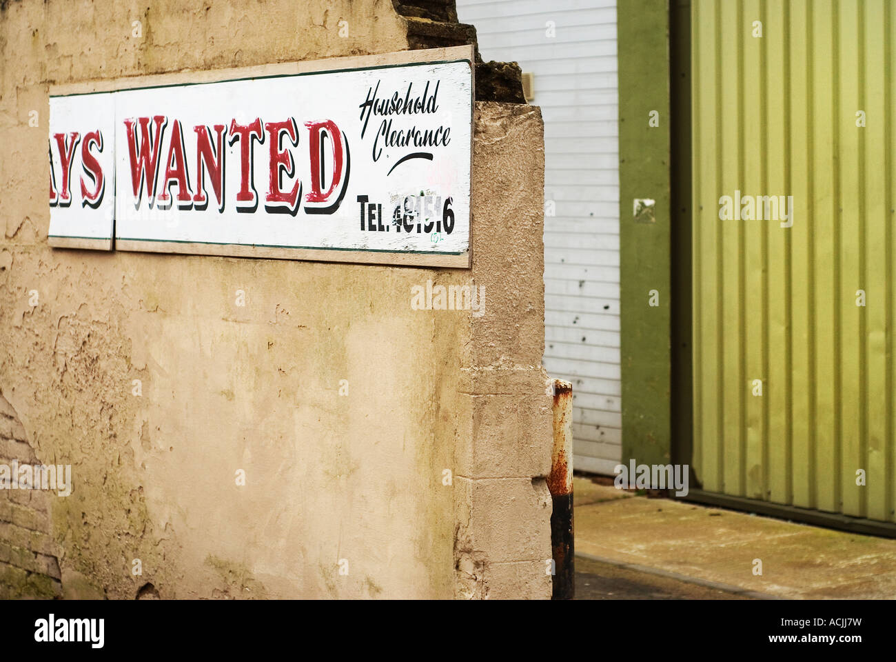 backstreet sign always wanted Stock Photo - Alamy