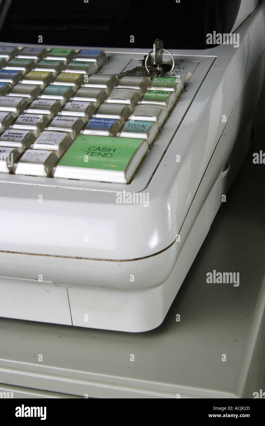 Well used cash register Stock Photo - Alamy
