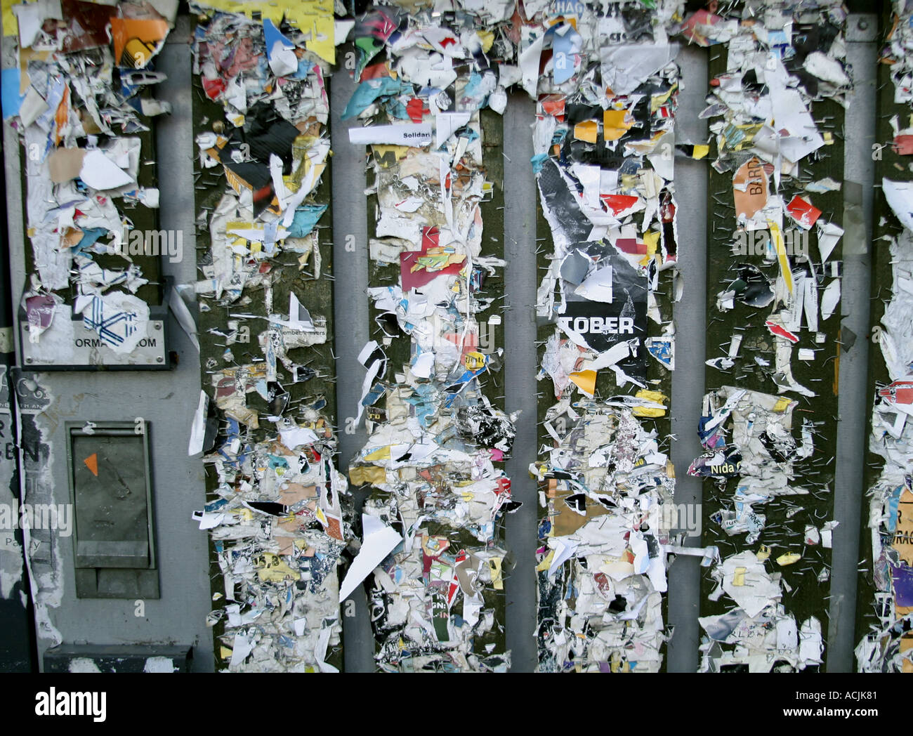 Poster board image of lots of colorful little pieces of paper Stock ...