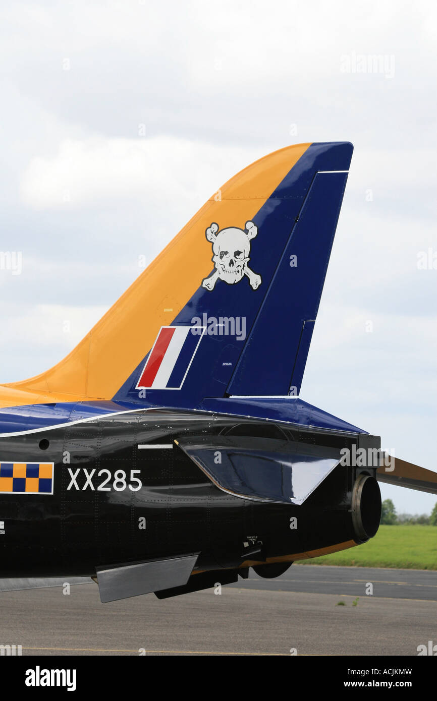 RAF Hawk Jet Trainer Aircraft Tail Fin Stock Photo - Alamy
