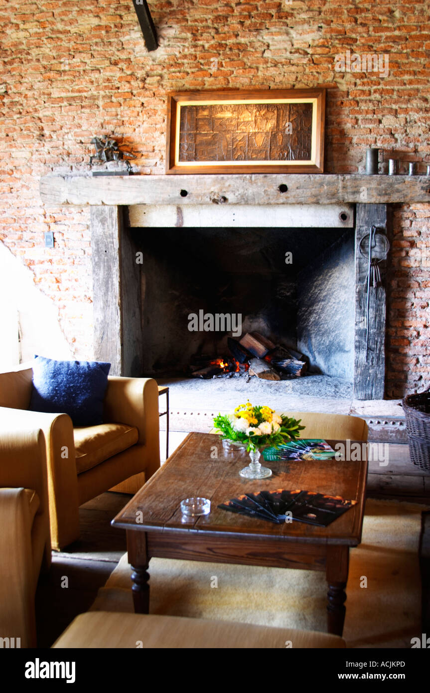 Log fire room hi-res stock photography and images - Alamy