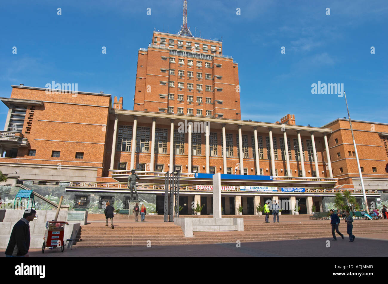 Montevideo City Hall Palacio Municipal imposing red brick building in ...