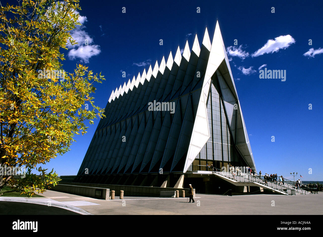 Famous chapel at Air Force Academy in Colorado Springs Colorado Stock ...