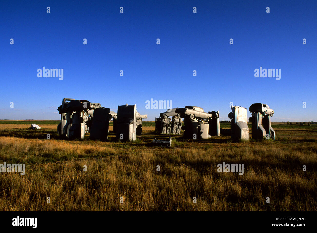 Obscure Carhenge designed 1987 by a Reindeers family in Alliance ...