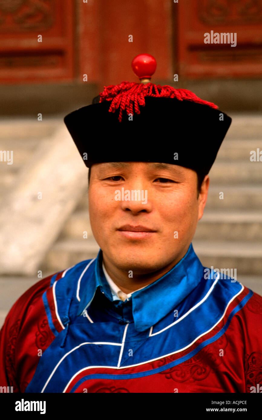 Chinese man and traditional dress at Summer Palace in Beijing China ...
