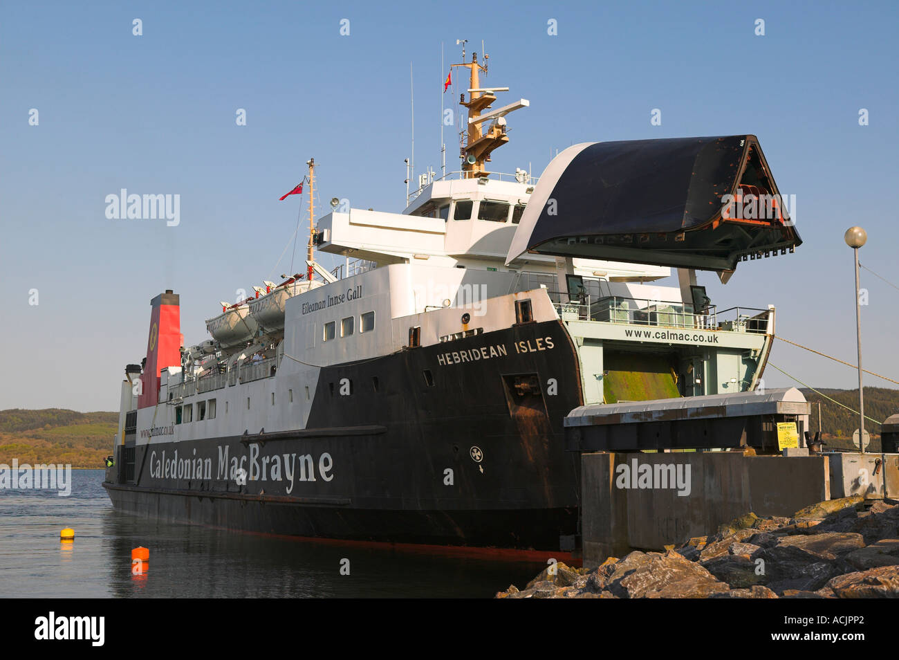 The Caledonian MacBrayne Ferry the Hebridean Isles at Kennacraig on the ...