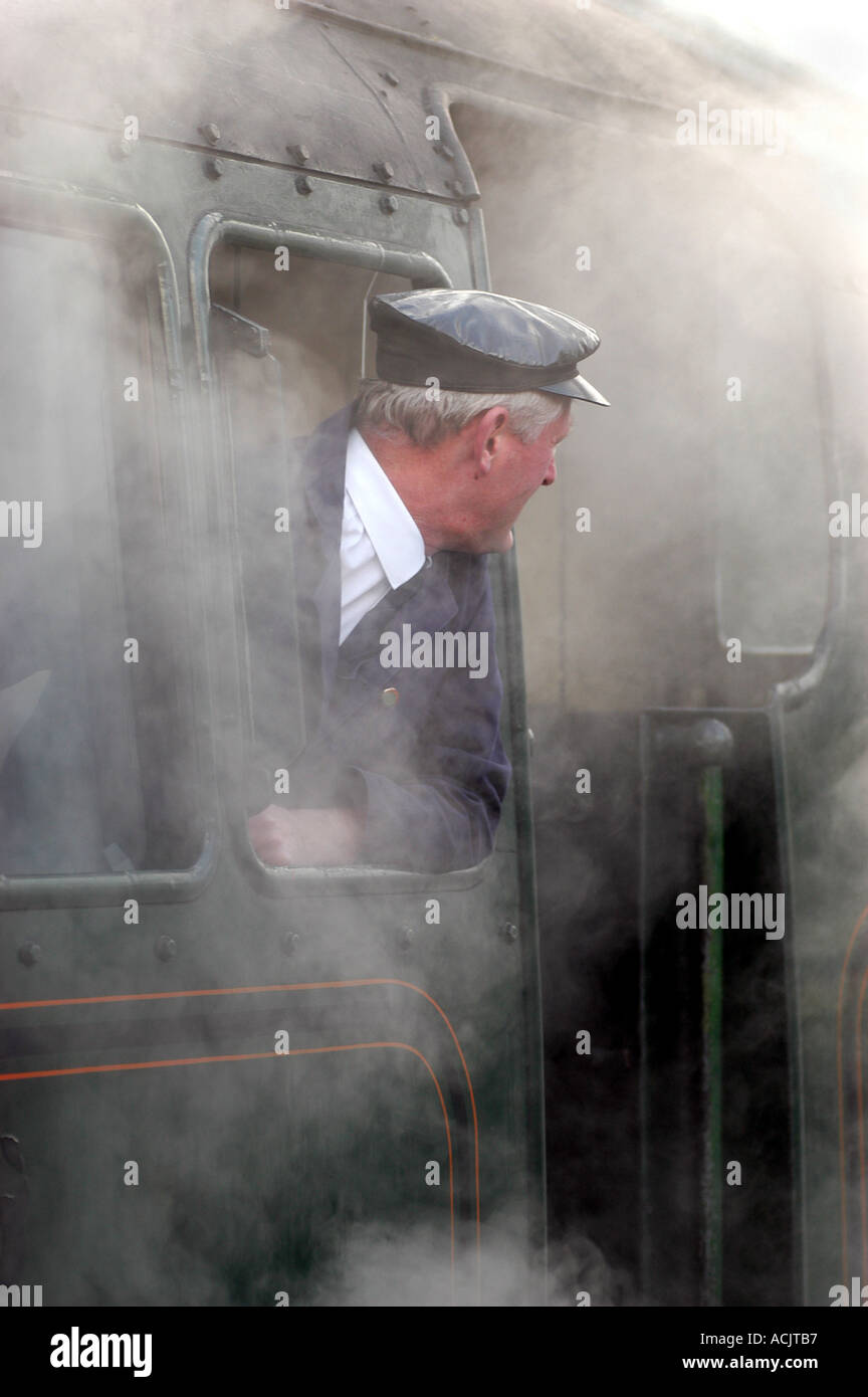 The engine driver was photographed at Pickering Station just prior to ...