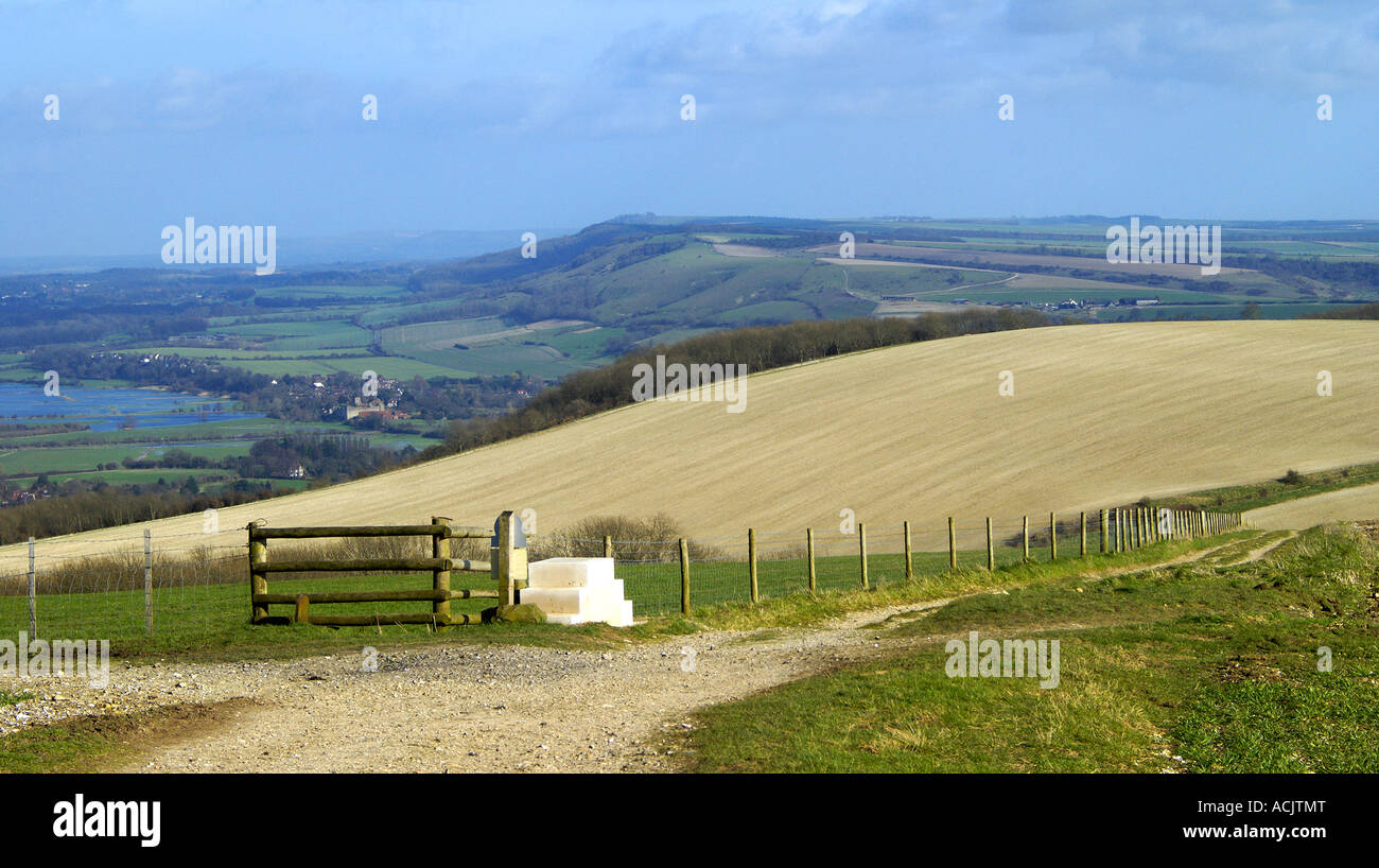 Bignor Hill Grave South Downs England UK Stock Photo - Alamy
