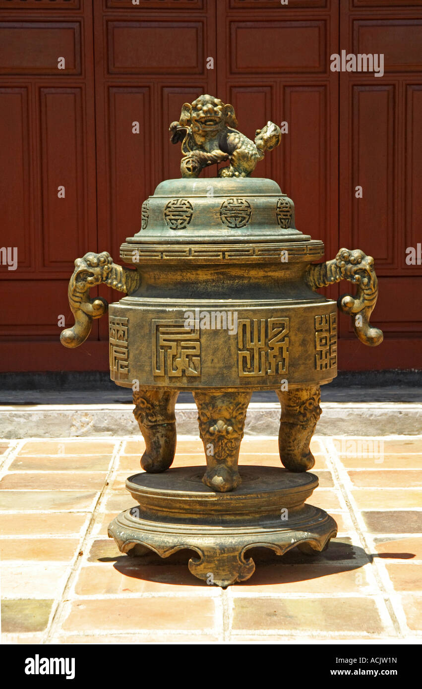 Container in the courtyard of a monastery in Hue, Vietnam Stock Photo ...