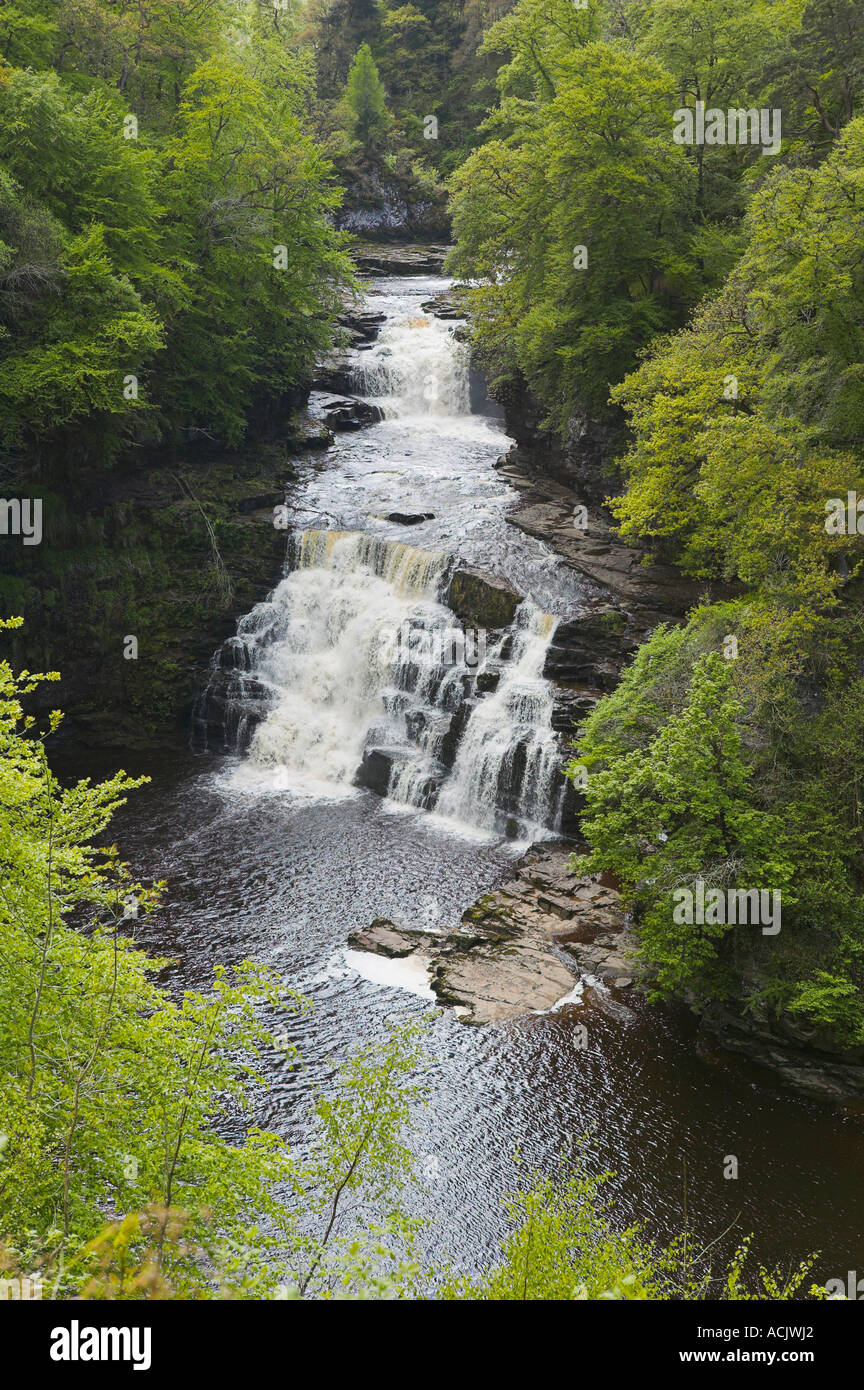 The Corra Linn of the Falls of Clyde above New Lanark, South ...