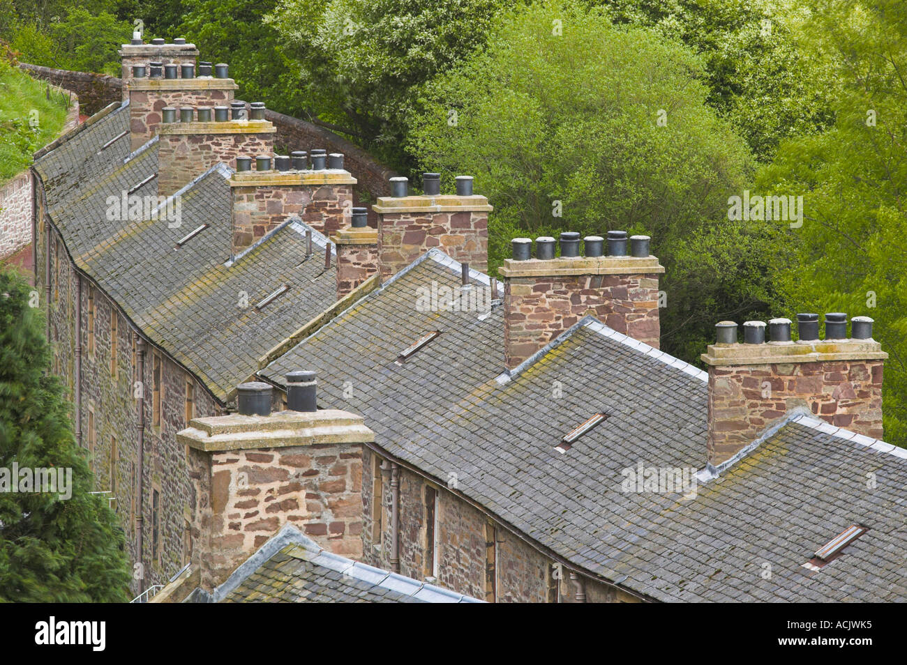 New Lanark, near Lanark, South Lanarkshire, Scotland. A World Heritage ...