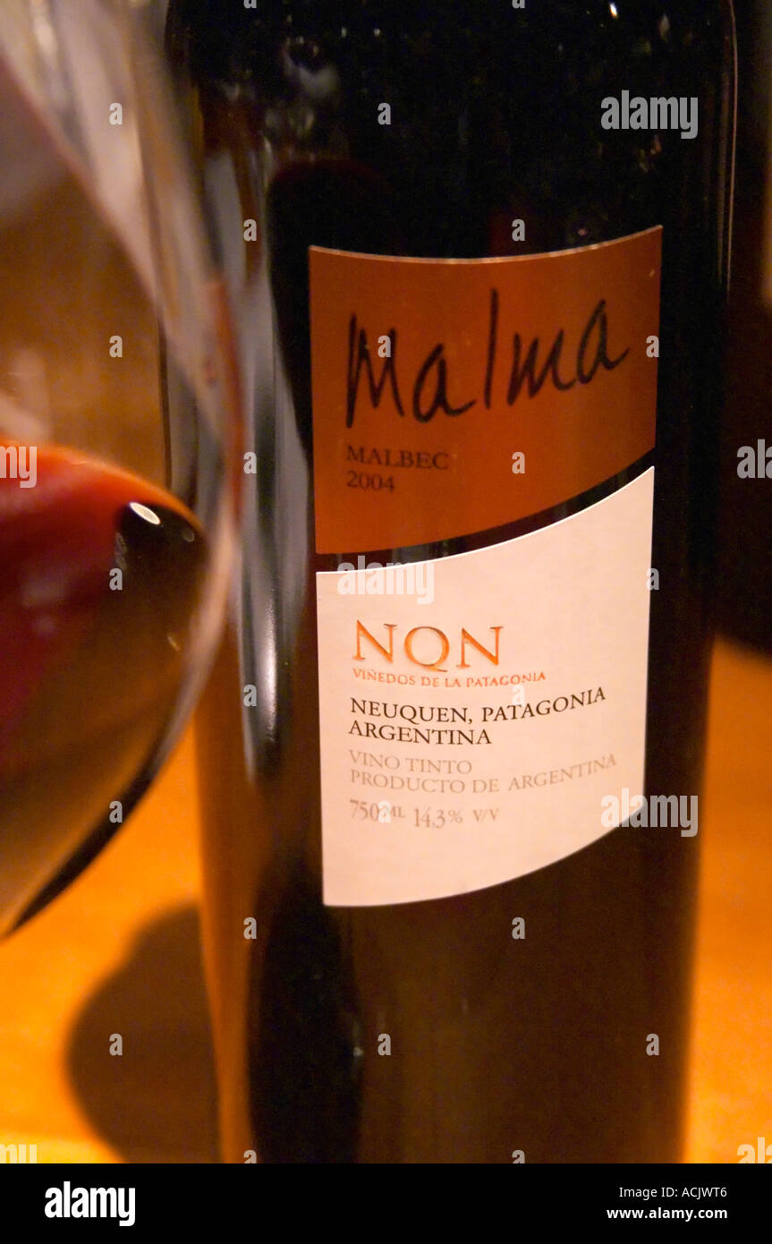 Bottle of Malma Malbec NQN Bodega NQN Winery, Vinedos de la Patagonia ...