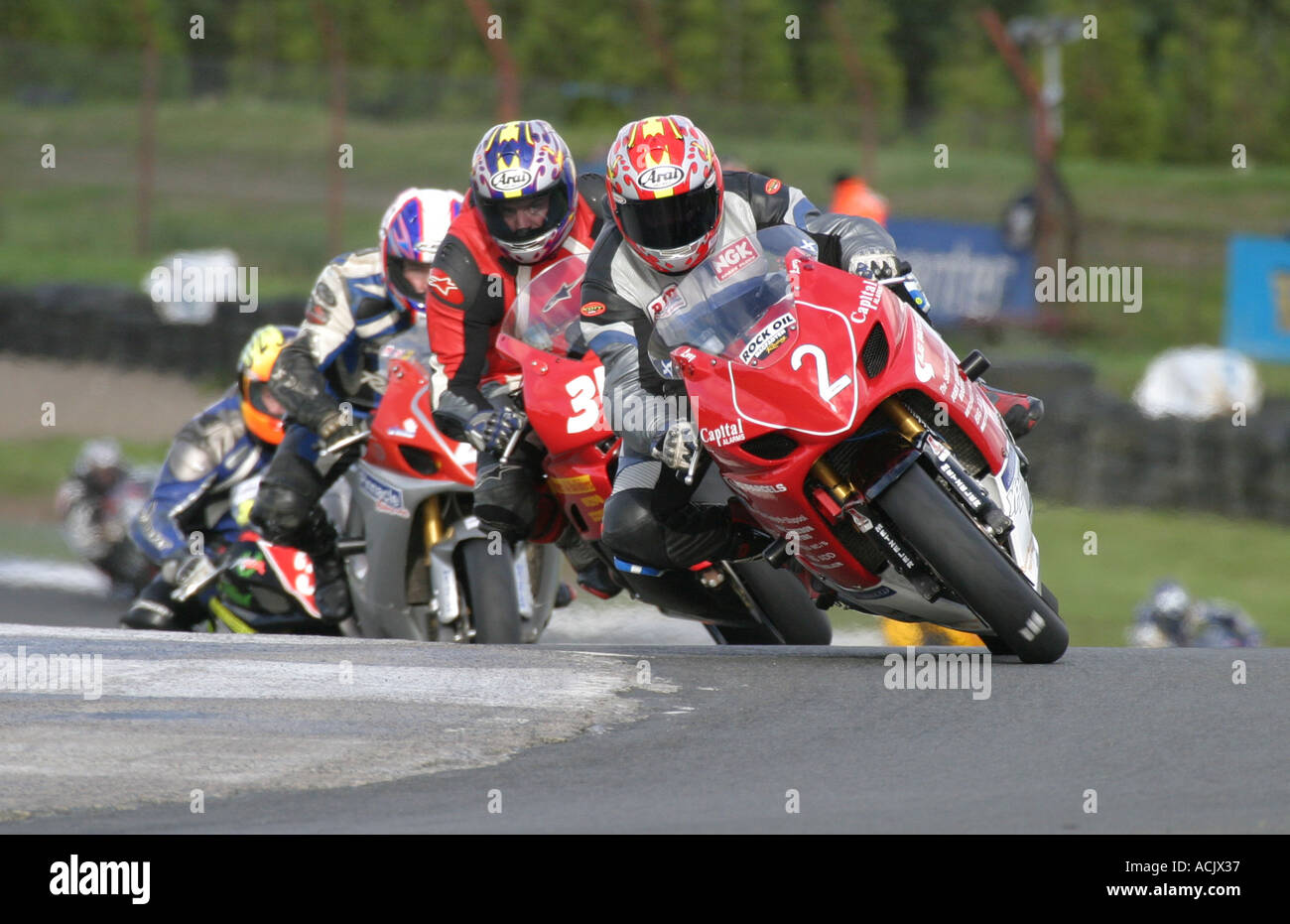 Out of the Chicane Kockhill Racing Circuit Stock Photo - Alamy