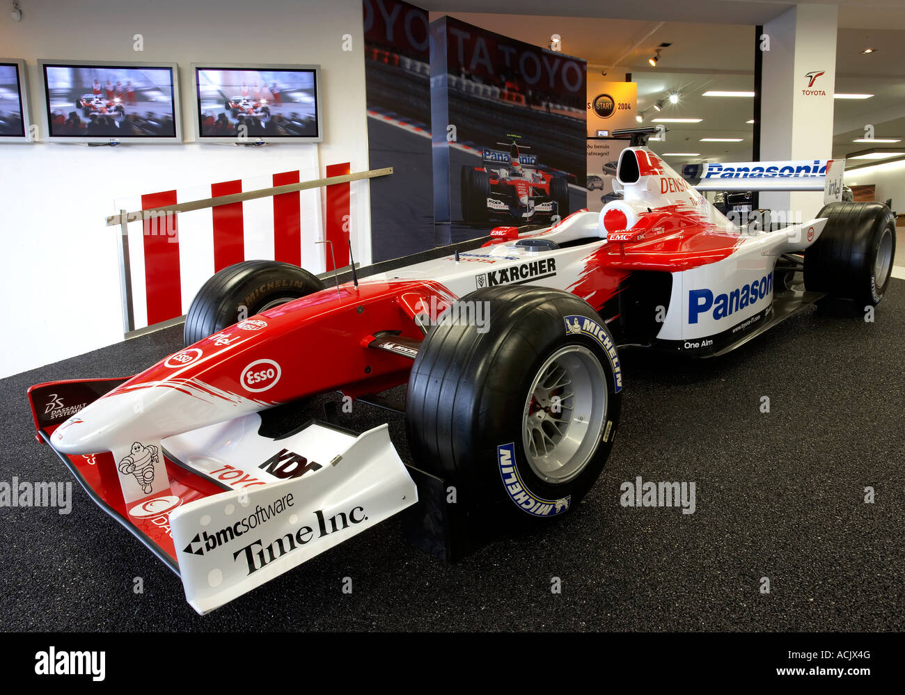 F1 Toyota car in showroom Stock Photo - Alamy